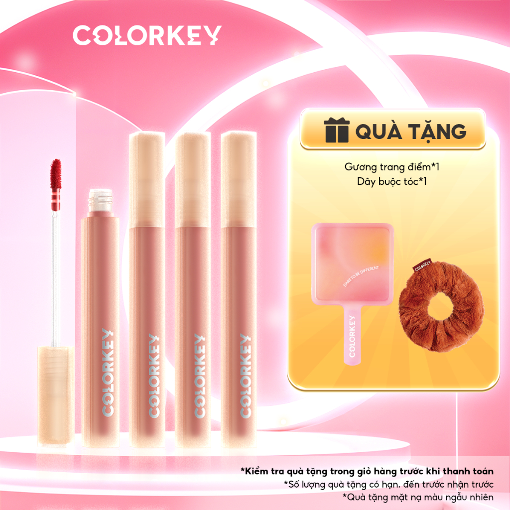 Set 4 thỏi son COLORKEY Watery Tint Không Dính Cốc 1.8g màu R300 O302 ...