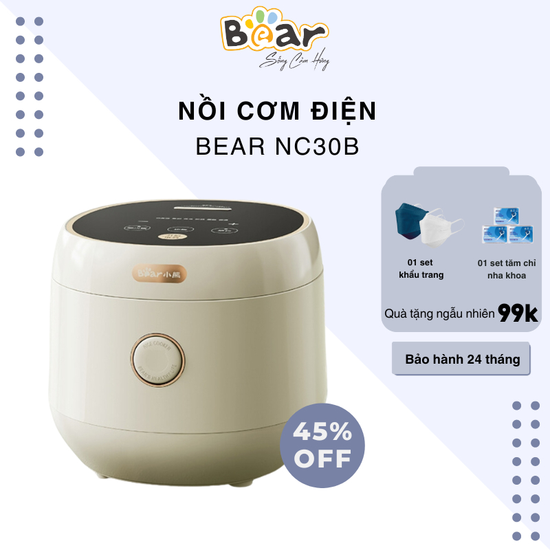 Nồi Cơm Điện Tử Bear 3L SB-NC30B Lòng Nồi 6 Lớp Đa Năng Nấu Cơm Nấu Cháo Hầm Hấp Hâm Nóng Thích ...