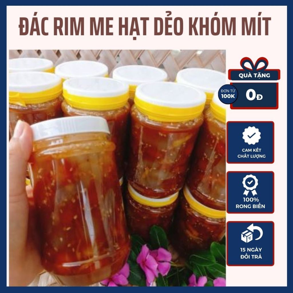 Hạt đác rim me hạt dẻo, khóm, mít kèm gói đậu phộng nhà rang, me rim ...