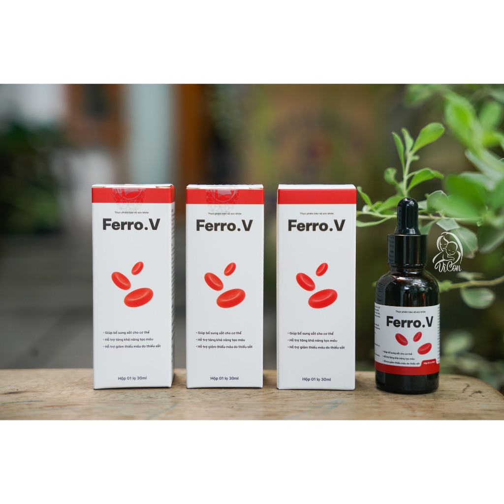SẮT HỮU CƠ Ferro.V - Dễ uống, Không tanh, Ít táo, Dễ hấp thu | Shopee ...
