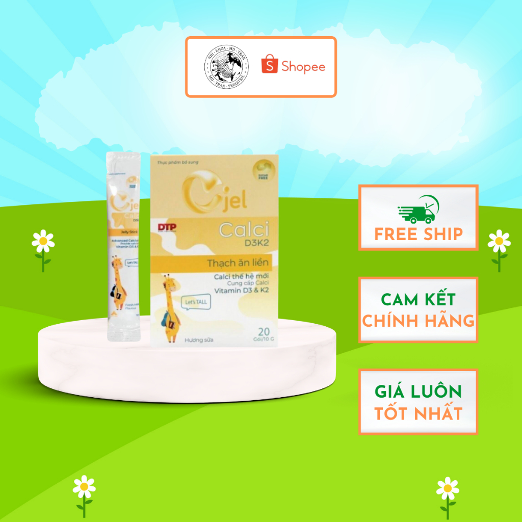 Thạch canxi CJEL CPC1- hương vị : Sữa tươi, hộp 20 gói | Shopee Việt Nam