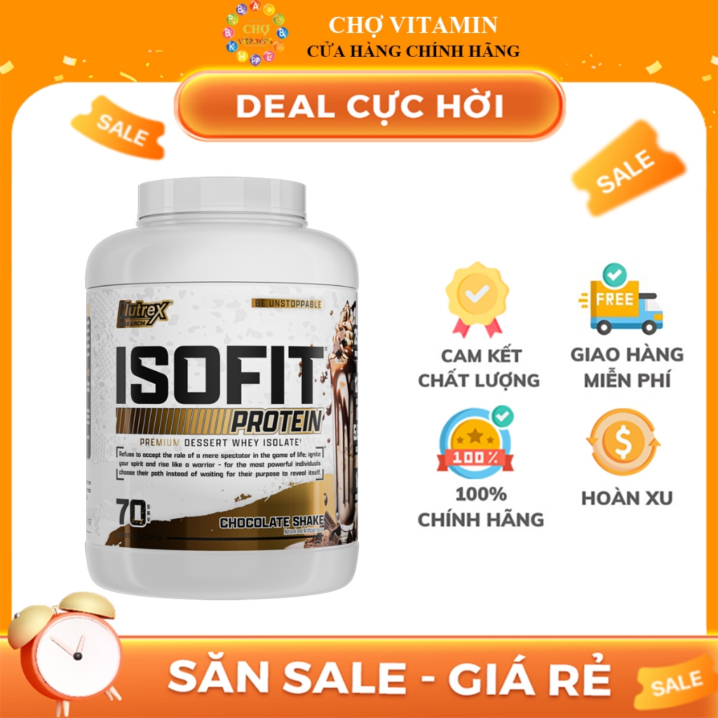 Sữa Tăng Cơ 100% Whey Protein Isolate - 12.2G EAA, 5.9G BCAA - Không Lactose & Gluten - Isofit ...
