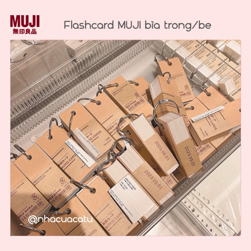 [Pick up] Flashcard MUJI chính hãng bìa trong/màu be | Shopee Việt Nam