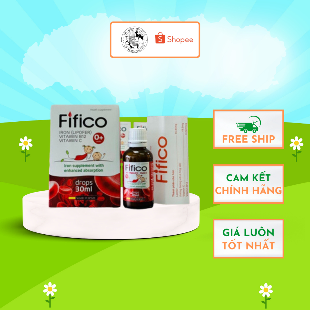 SIRÔ FIFICO BỔ SUNG SẮT LIPOFER VITAMIN B12 VÀ VITAMIN C DẠNG NHỎ GIỌT ...