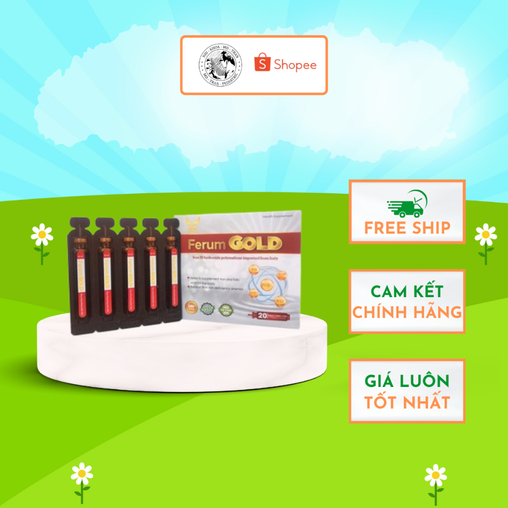 SIRO SẮT FERUM GOLD 10ML/20 ỐNG BỔ SUNG SẮT VÀ ACID FOLIC CHO CƠ THỂ ...