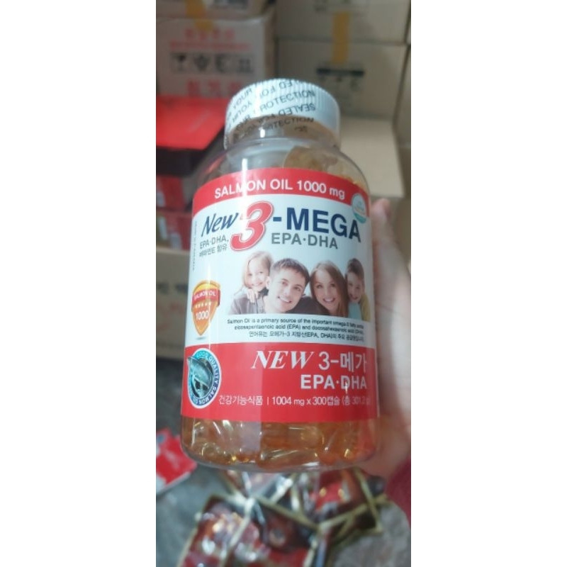 Dầu cá omega 3 Hàn quốc new 3 mega EPA DHA 1000mg 300 viên | Shopee Việt Nam