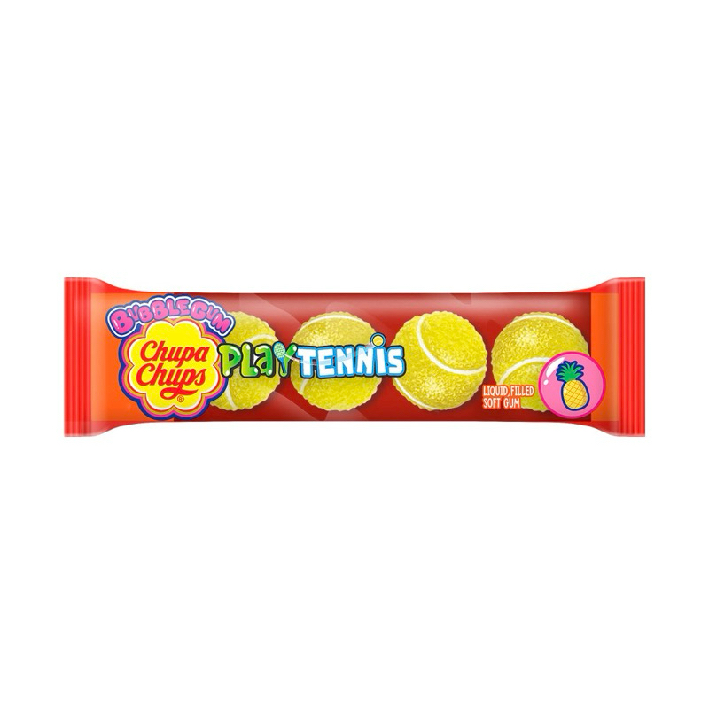 KẸO CAO SU THỔI CHUPA CHUPS PLAY TENNIS 18G/ CHUPA CHUPS BUBBLE GUM PLAY TENNIS | Shopee Việt Nam