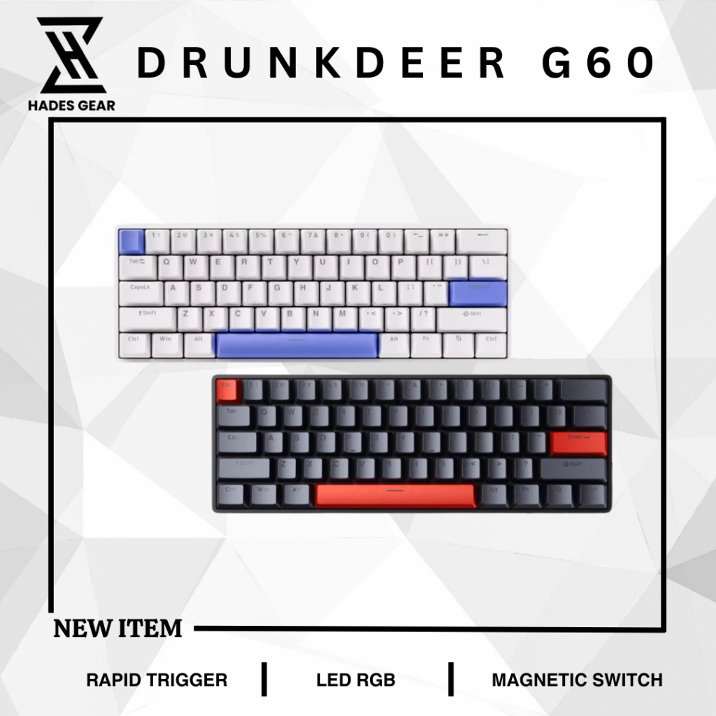 Bàn phím từ HE DrunkDeer G60 | Magnetic Switch - Rapid Trigger - Hades.Gear | Shopee Việt Nam