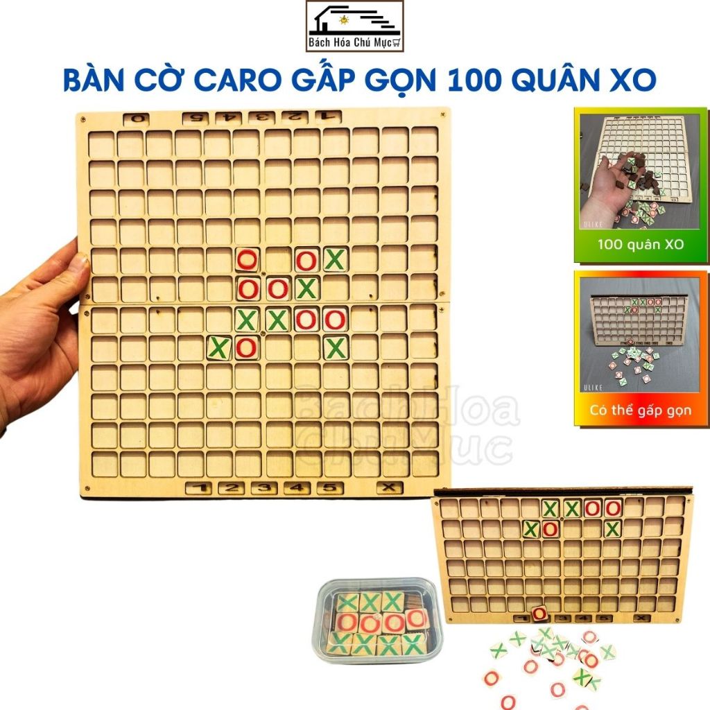 Bộ Cờ Caro XO Gấp Gọn Bằng Gỗ Vui Nhộn Cho Bé Đồ Chơi Rèn Luyện Trí Tuệ ...