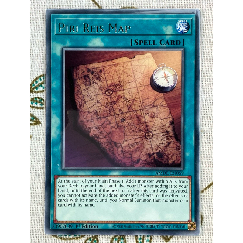 [LiLy_Yugioh] Lá bài Piri Reis Map - AMDE-EN059 - Rare 1st Edition | Shopee Việt Nam