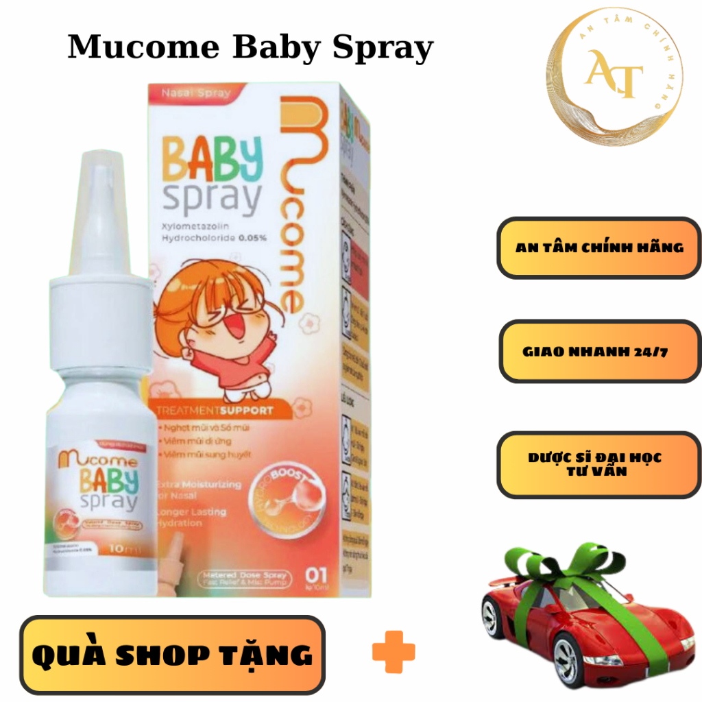 [CHÍNH HÃNG] Sản phẩm xịt mũi Mucome Baby Spray hộp 1 lọ 10ml | Shopee ...