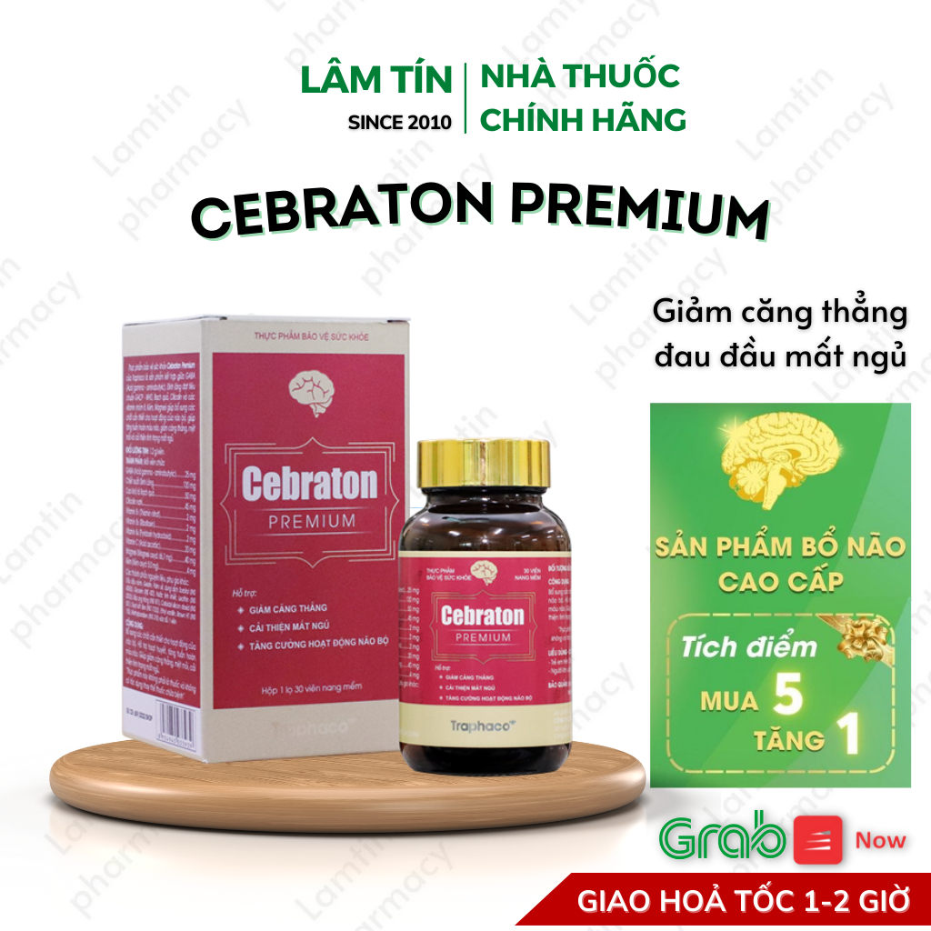 (Chính Hãng) Cebraton Traphaco Bổ Não Cao Cấp Giảm Căng Thẳng Đau Đầu ...