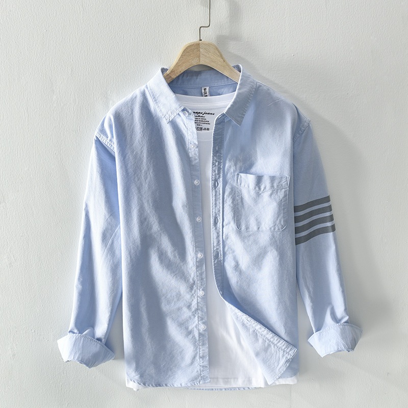 Áo sơ mi nam kiểu dáng Basic khoác ngoài chất vải kaki cao cấp trẻ ...