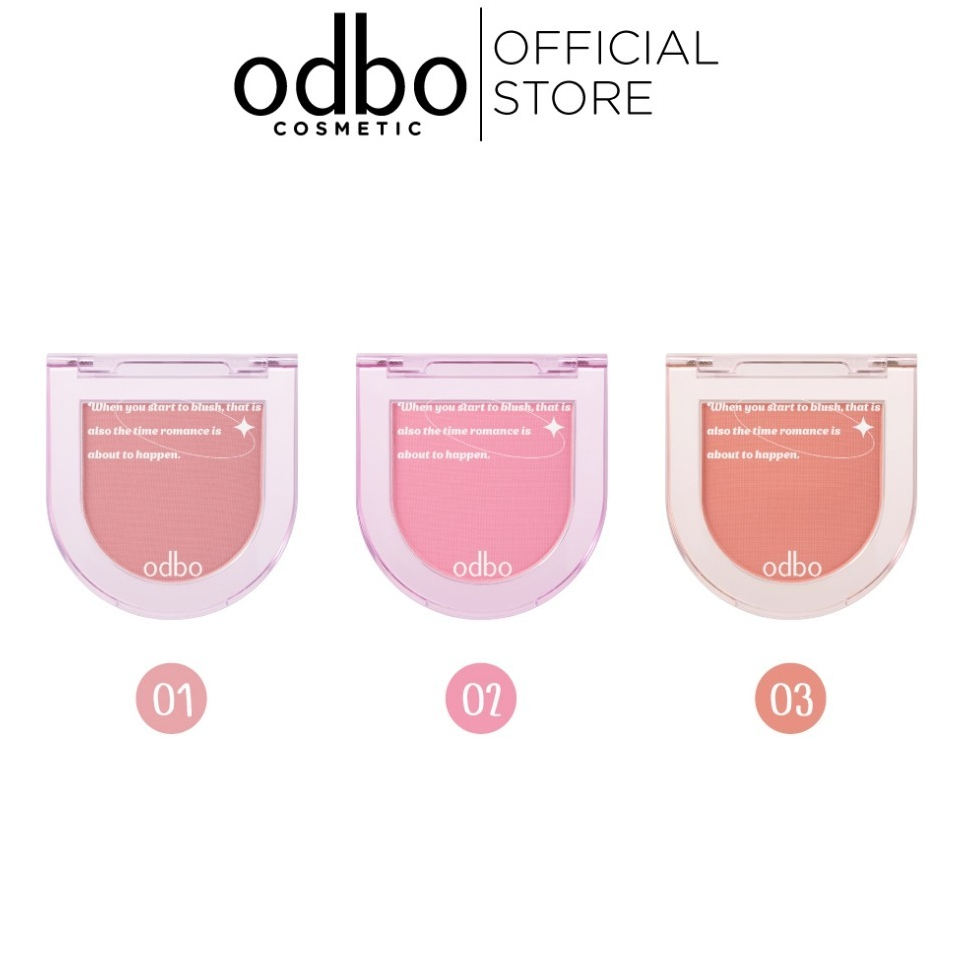 Phấn má hồng không nhũ Odbo Romance Mood Blush OD1319 - Má hồng đơn sắc thái lan | Shopee Việt Nam