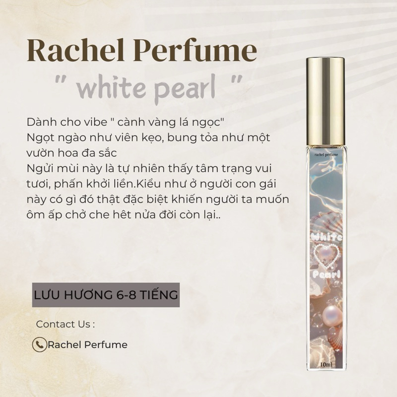 Nước hoa Rachel Perfume White Pearl - 10ml dạng xịt | Shopee Việt Nam