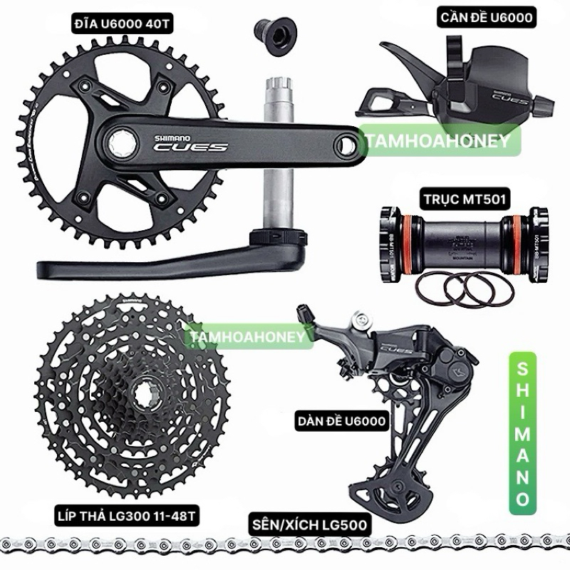 BỘ TRUYỀN ĐỘNG GROUPSET SHIMANO CUES U6000 1x11 | Shopee Việt Nam