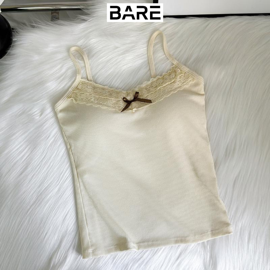 BARETOPTOP_(Có Size) Áo Kiểu Hai Dây Phối Ren Gợi Cảm, Áo Kiểu Cổ Yếm ...