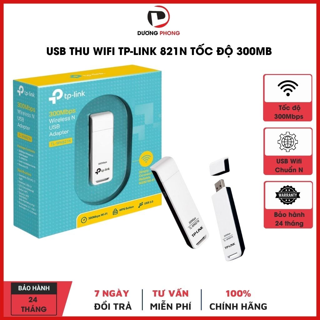 USB thu Wifi TP- LINK TL-WN 821N Chuẩn N tốc độ 300Mbps- BH chính hãng ...