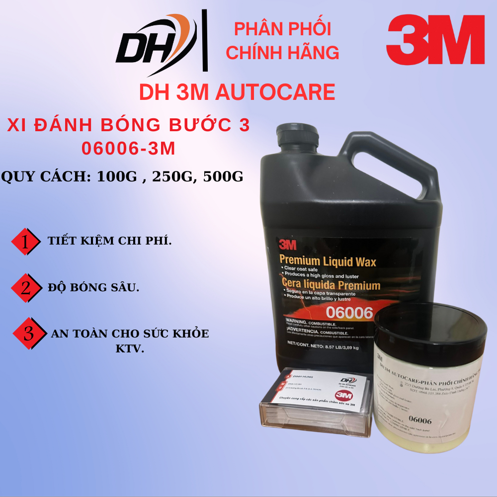 PASTE (XI) (PÁT) ĐÁNH BÓNG BƯỚC 3 06006 3M- 06006 PREMIUM LIQUID WAX ...