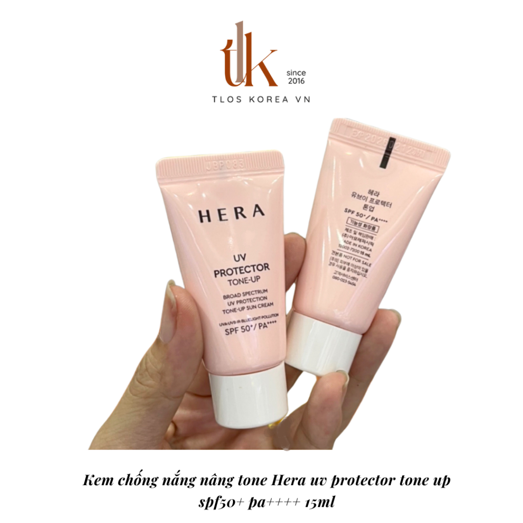 Kem chống nắng nâng tone Hera uv protector tone up spf50+ pa++++ 15ml | Shopee Việt Nam