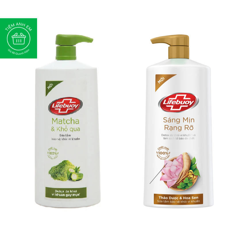 Sữa Tắm Lifebuoy Trà Xanh Matcha & Khổ Qua, Thảo Dược & Hoa Sen Chai ...