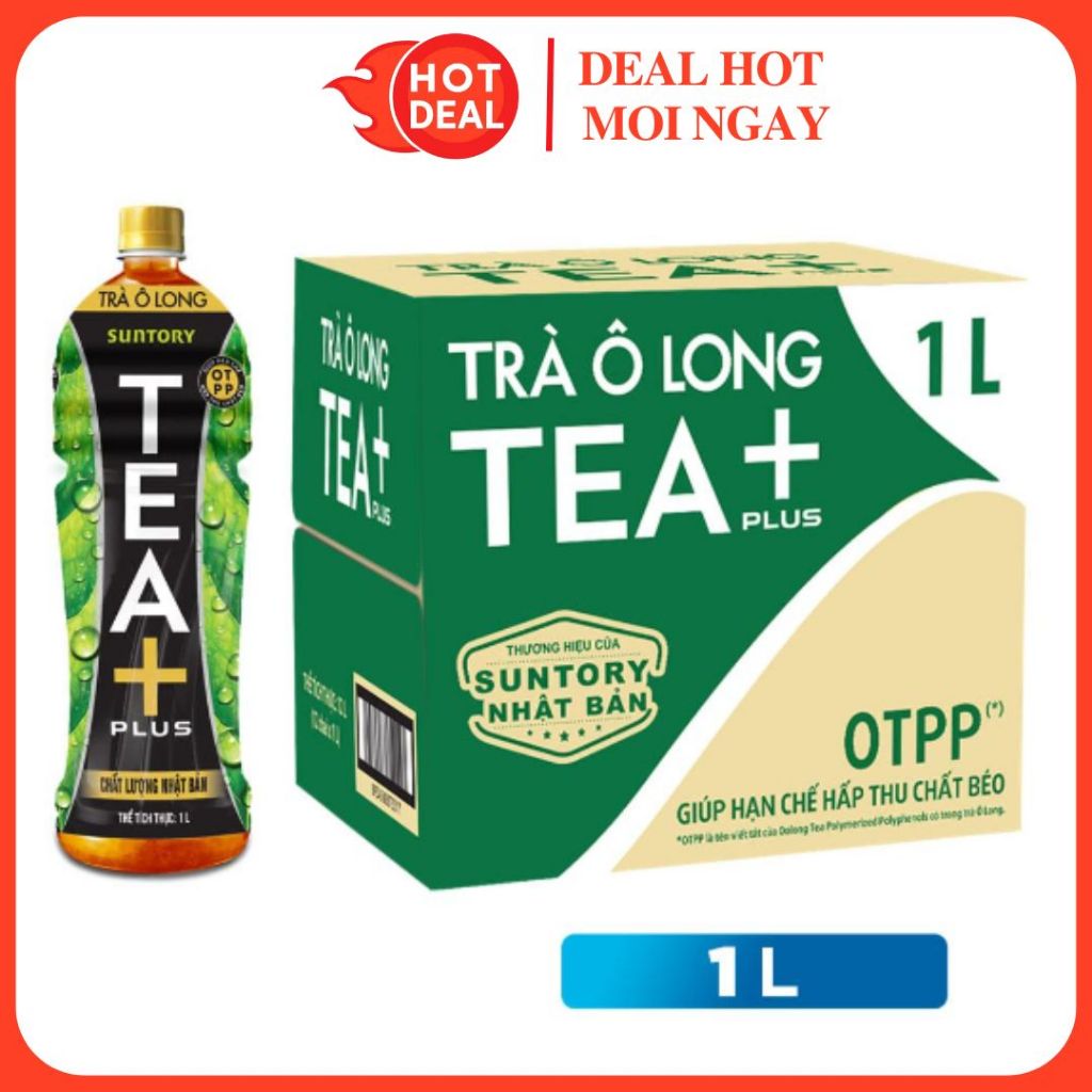 Trà Ô long Tea+ Plus Thùng 12 Chai x 1L | Shopee Việt Nam