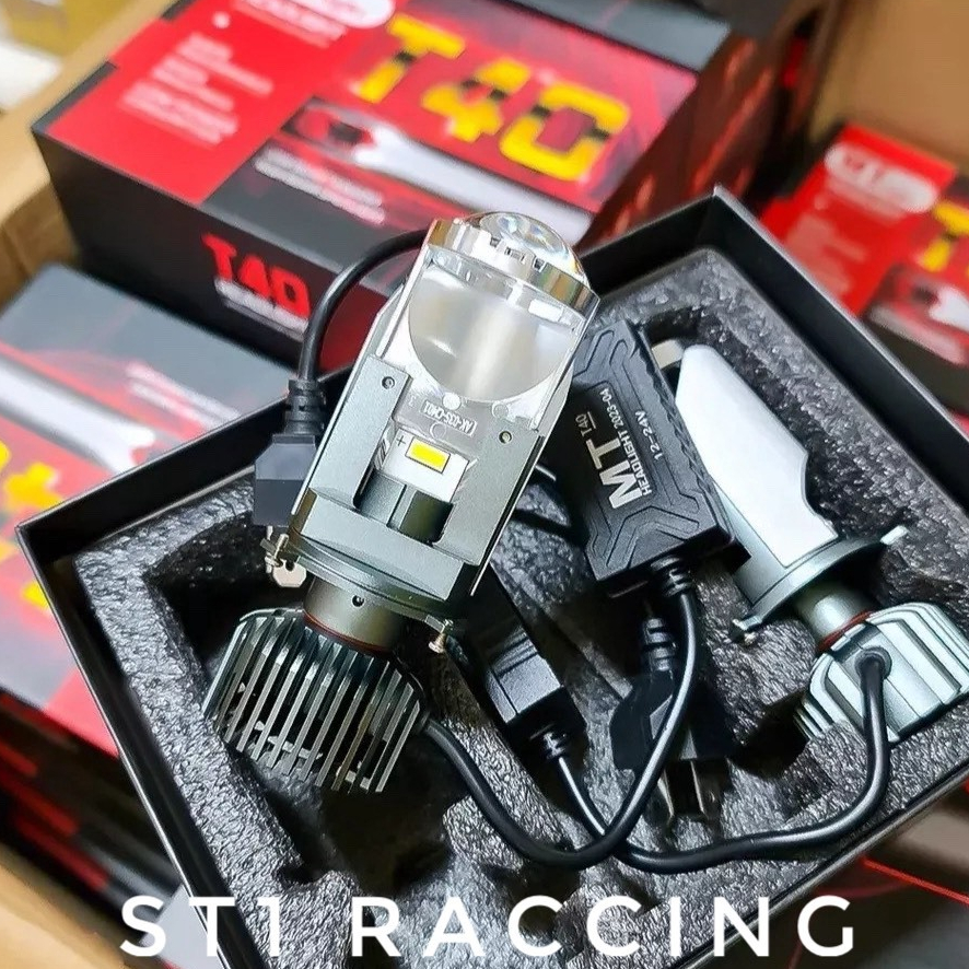 Đèn Pha LED Bi Cầu Mini Chân H4 T40/F40 ( New ) Công Xuất 40w Lắp Ô tô ...