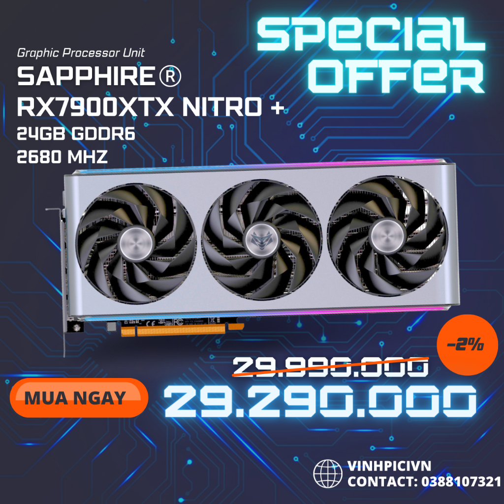 Card màn hình SAPPHIRE RX 7900XTX NITRO + VAPOR-X [NEW] | Shopee Việt Nam
