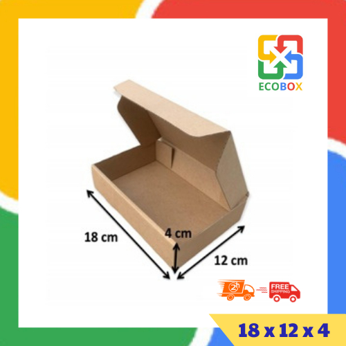 ECOBOX - 18x12x4 COMBO 20 Hộp Carton Nắp Gài Đóng Hàng | Shopee Việt Nam