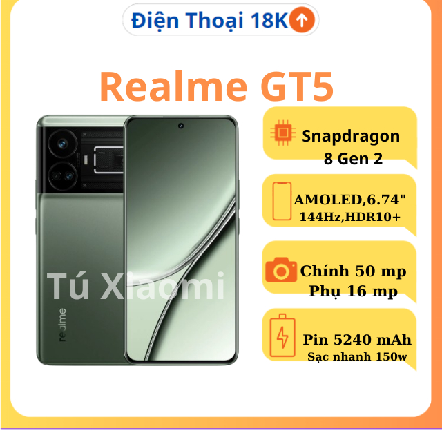 Điện thoại Realme GT5 5G Snapdragon 8 Gen 2 | Shopee Việt Nam