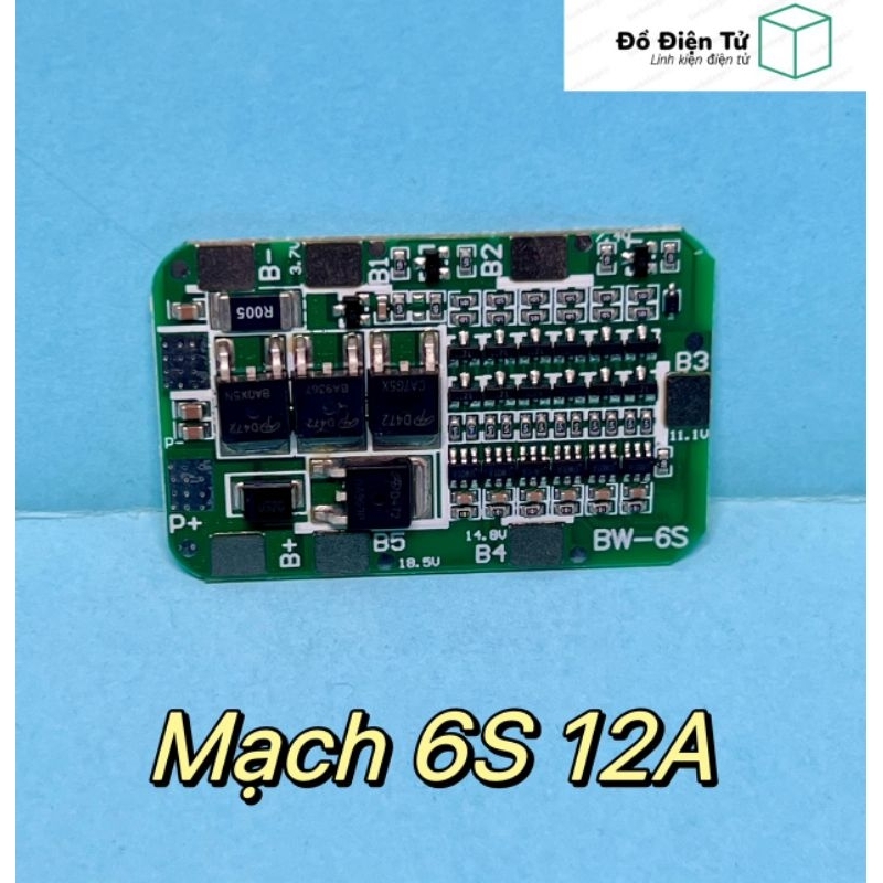 Mạch 6S 12A (24V) sạc và bảo vệ pin lithium (Li-ion) 3.7V | Shopee Việt Nam