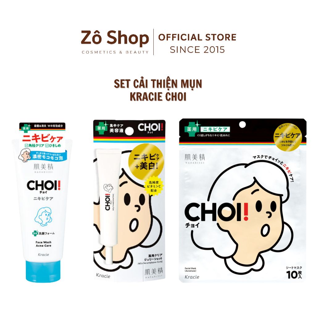 Set Cải Thiện Và Ngăn Ngừa Mụn Kracie CHOI | Shopee Việt Nam