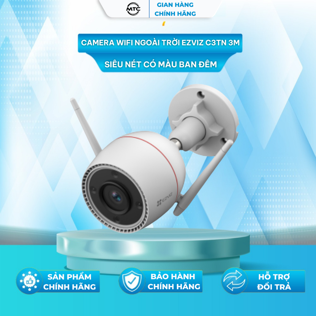 Camera WI-FI EZVIZ H3C 3MP (2K), Ngoài Trời, Đàm Thoại 2 Chiều, Ghi ...