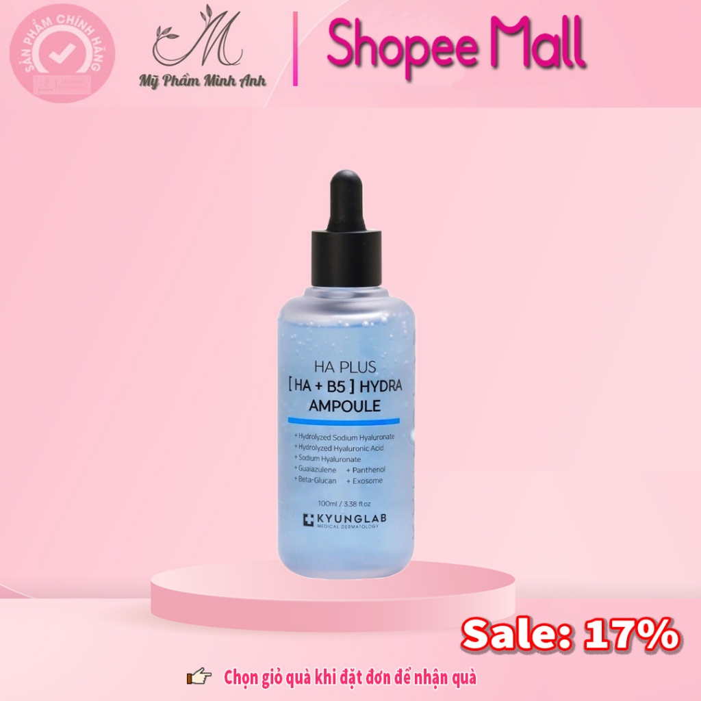 Tinh Chất Căng Bóng Da Kyung Lab Ha Plus HA + B5 Hydra Ampoule cấp ẩm, sáng da, trẻ hóa, xóa ...
