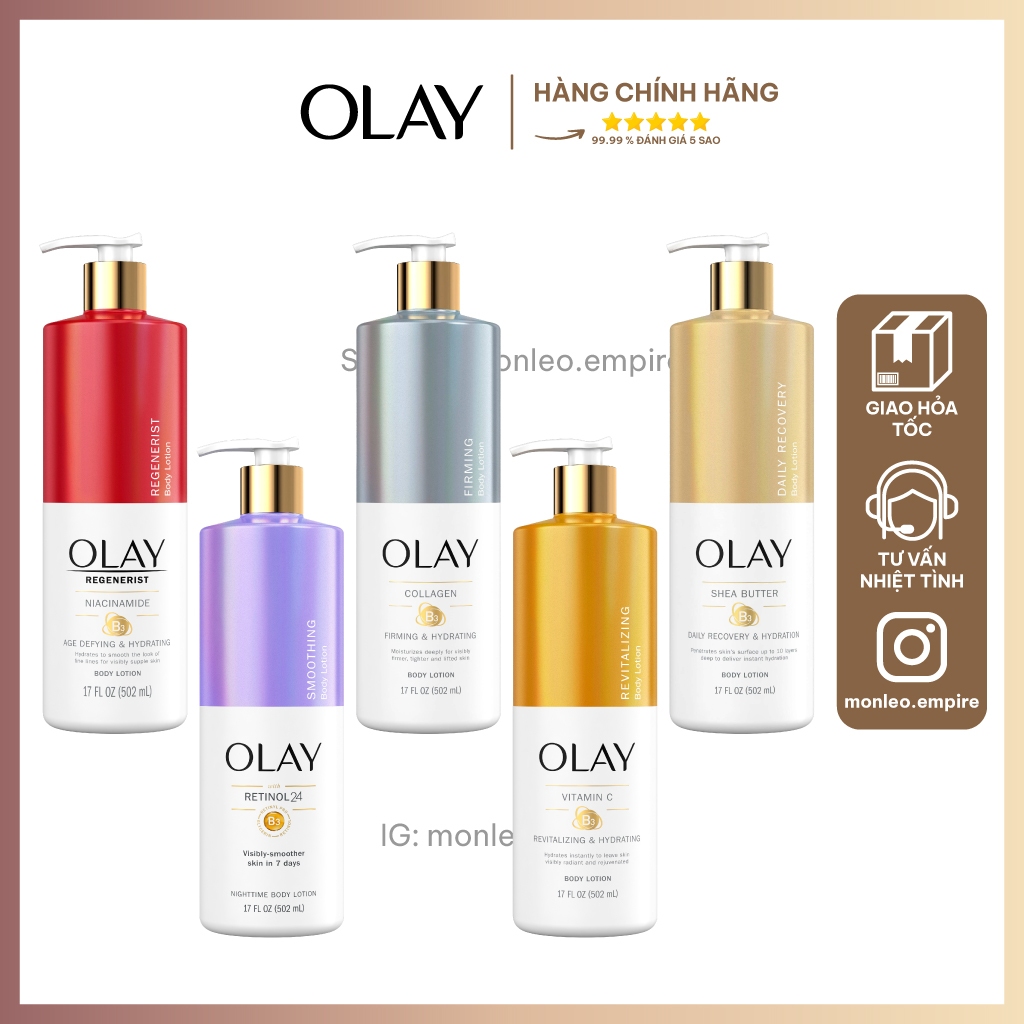 Sữa dưỡng thể trắng da Olay B3 body lotion 502ml | Shopee Việt Nam