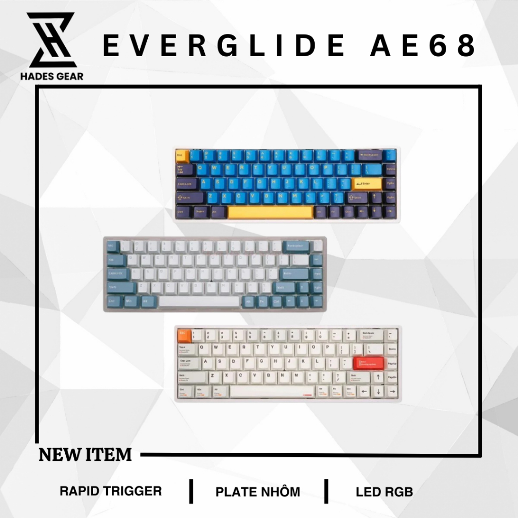 Bàn phím cơ gaming Everglide AE68 HE | Rapid Trigger | 8000hz - Hades ...