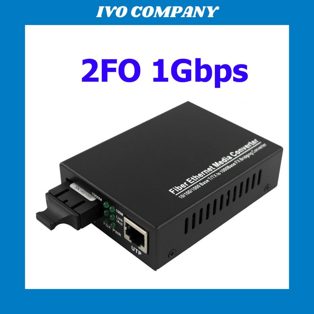Bộ Chuyển Đổi Quang Điện 2 Sợi Media Converter BLACK 2FO 1Gbps | Shopee ...