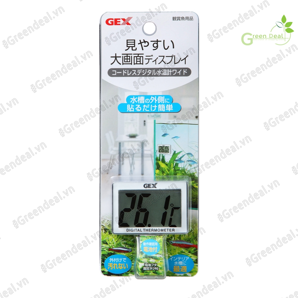 GEX - Cordless Digital Thermometer WIDE | Nhiệt kế điện tử cho hồ cá thủy sinh, hồ cá biển san ...