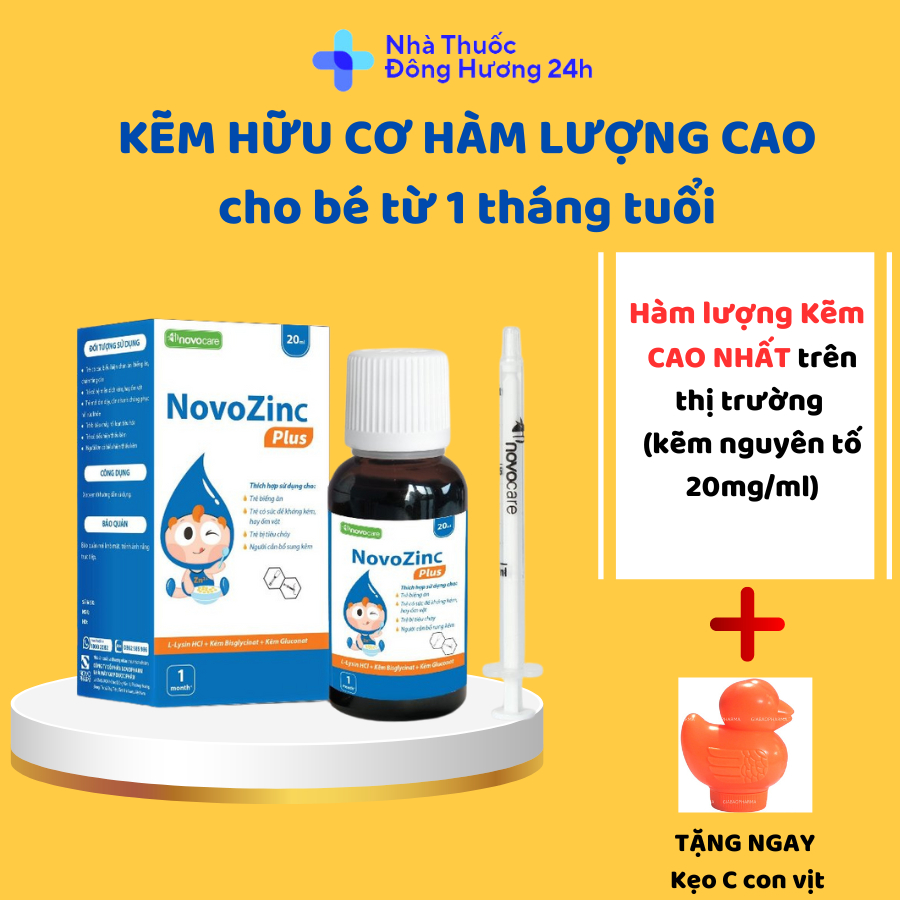 (SHIP HỎA TỐC) Kẽm Cho Bé NovoZinC Plus Cho Bé Từ 1 Tháng Tuổi, Kẽm Hữu ...
