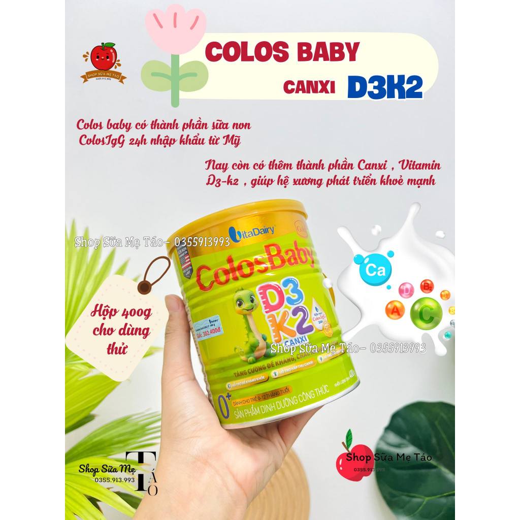 Colos Baby D3K2 (Không Táo Bón, TĂNG CƯỜNG ĐỀ KHÁNG - CHẮC KHỎE HỆ ...