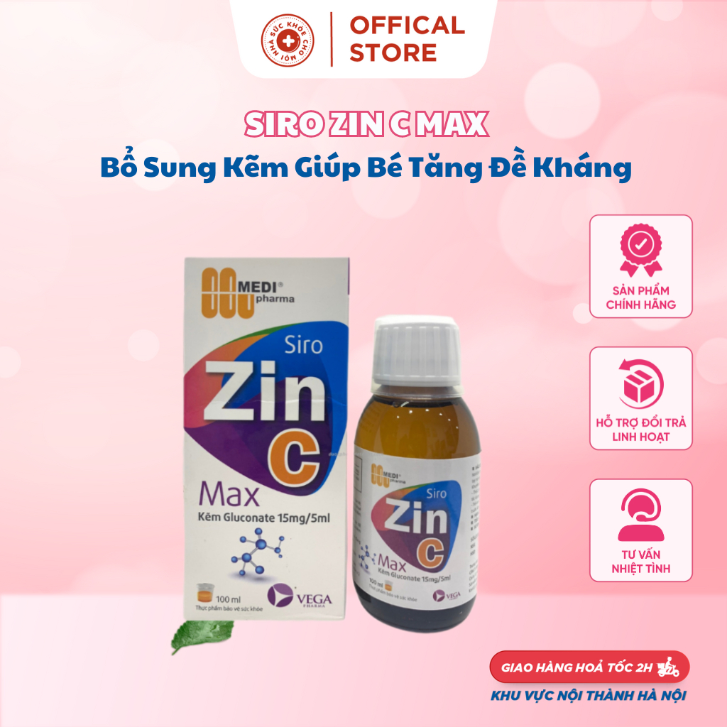 Siro Zinc Max.bổ sung kẽm giúp bé tăng đề kháng,rối loạn tiêu hóa,tiêu ...