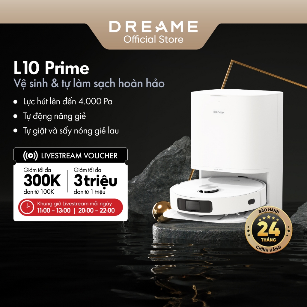 Robot lau sàn hút bụi tự làm sạch Dreame L10 Prime - Bản Quốc tế - BH 24 Tháng | Shopee Việt Nam