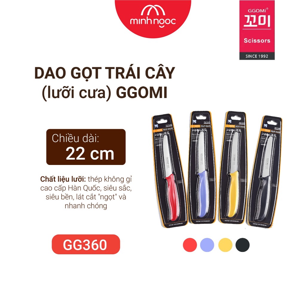 [GGOMI Chính hãng] Dao đa năng lưỡi cưa GGOMi Hàn Quốc GG360; dùng gọt trái cây, cắt bánh mỳ ...