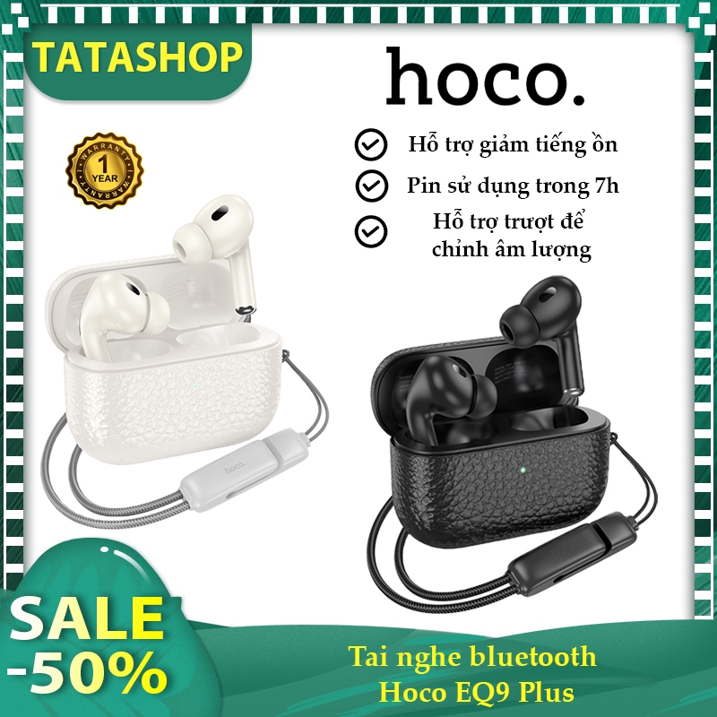 Tai nghe Bluetooth Hoco EQ9 PLUS chống ồn ANC full chức năng có mic đàm ...