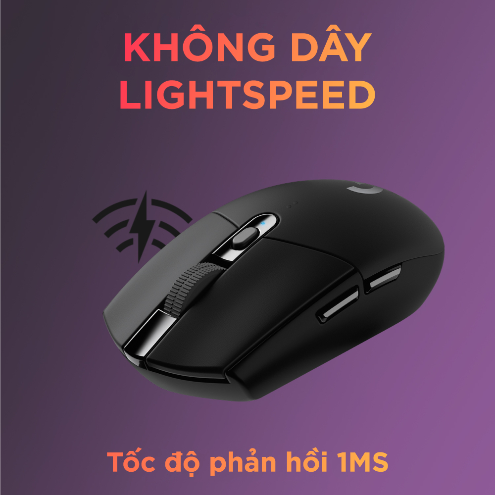 Chuột gaming không dây Logitech G G305 LIGHTSPEED - Hero 12K DPI, Nhẹ 99g, 6 nút lập trình, Pin ...