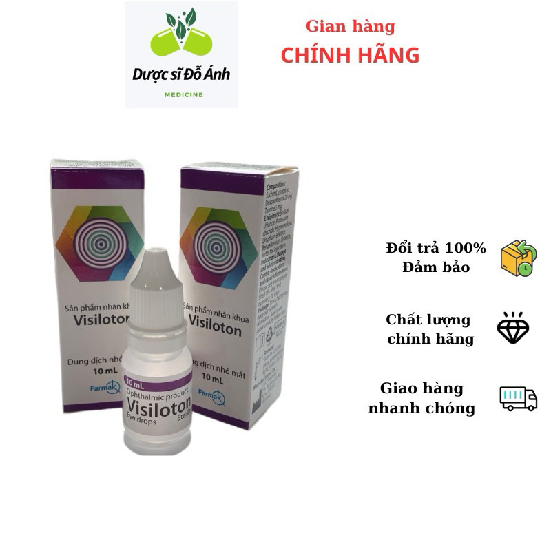 VISILOTON - Dung dịch nhỏ mắt giảm mỏi khô, rát mắt - Farmak ( Ukraine ...