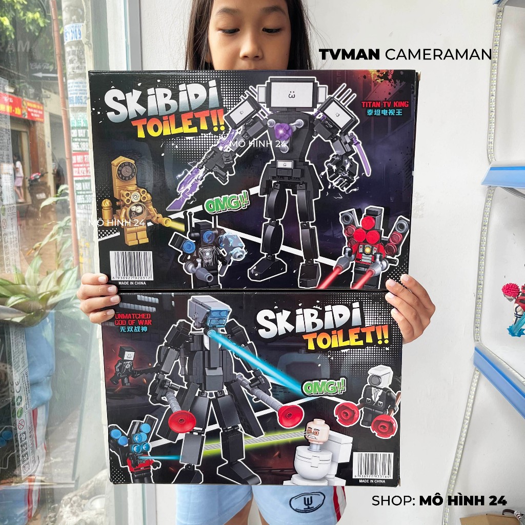 Bộ đồ chơi lắp ráp xếp hình Camera Man và TV Man cameraman tvman trong ...