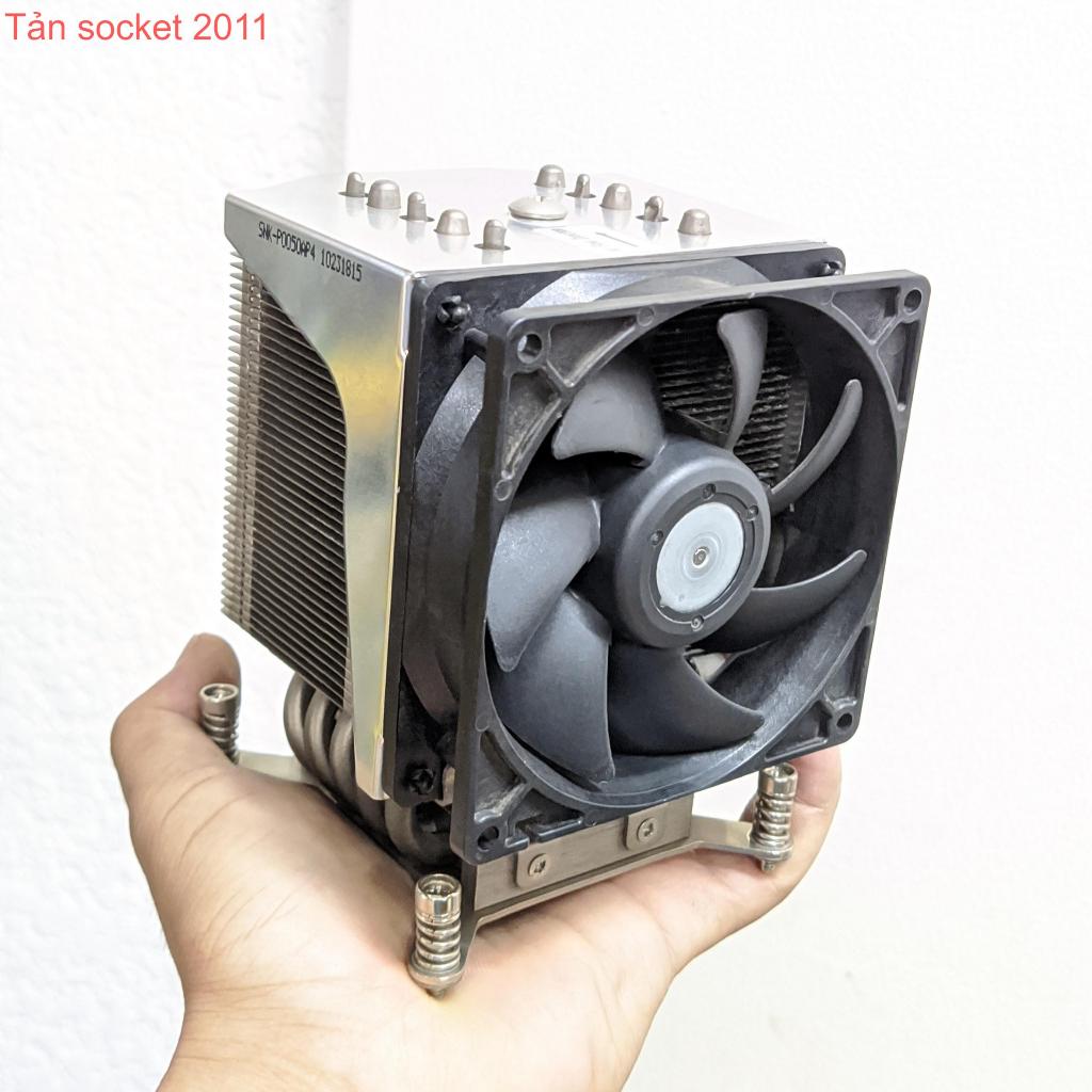 Tản nhiệt CPU dùng cho CPU Intel socket 775 115x 1366 và 2011 loại chân ốc vuông 80x80mm 5 ống ...