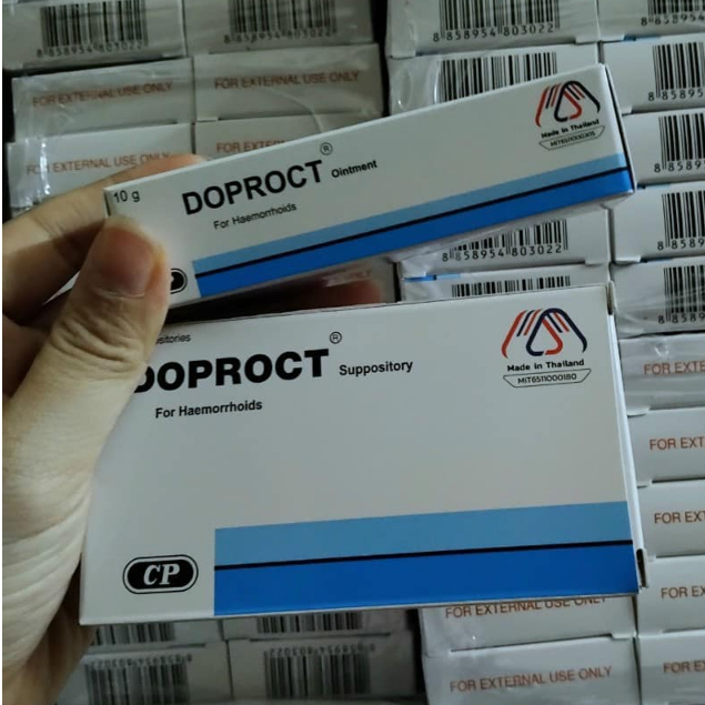 [ Hàng Chuẩn] Kem bôi trĩ + Đặt trĩ Thái Lan Doproct ( Che tên ...