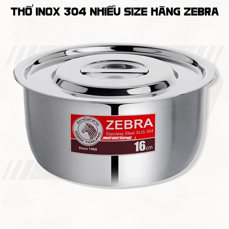 Thố Inox/Nồi Inox Không Quai 304 Hãng Zebra - Dùng Nấu Được Trên Nhiều ...